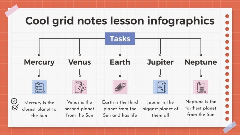 Cool Grid Notes Lesson Infographics | Google Slides & PPT