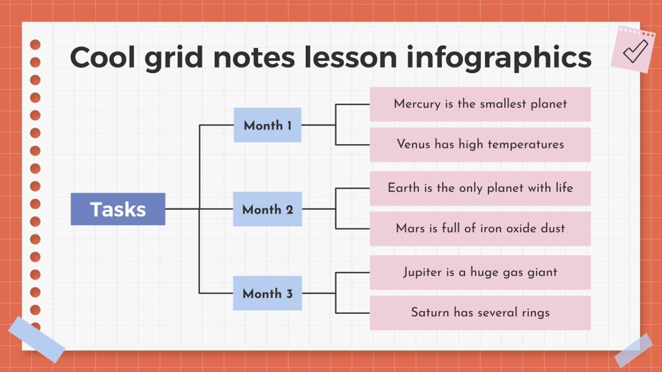 Cool Grid Notes Lesson Infographics | Google Slides & PPT