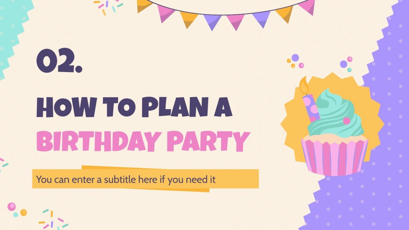 Event Planning Process for Birthdays | Google Slides & PPT
