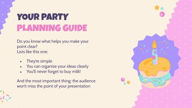 Event Planning Process for Birthdays | Google Slides & PPT
