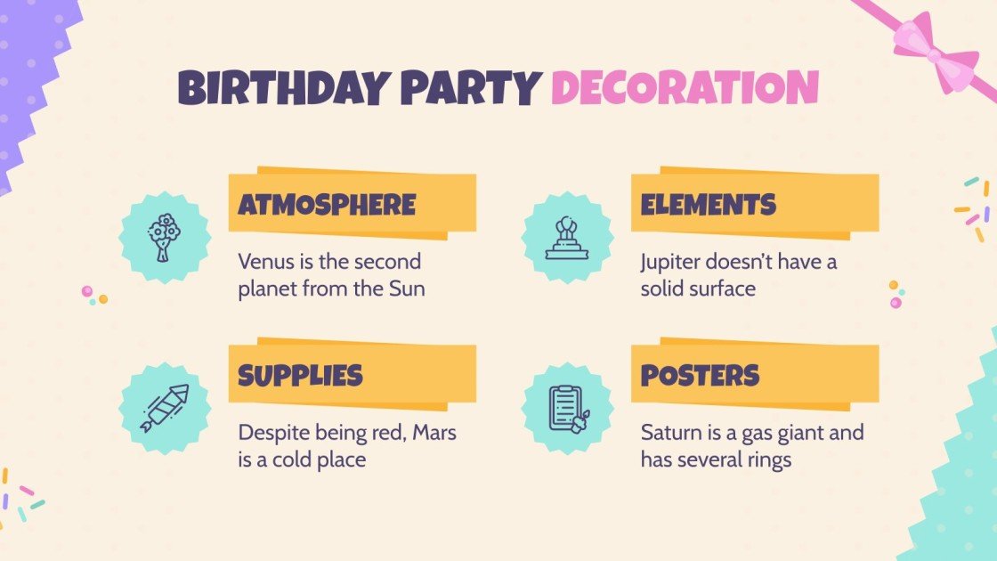 Event Planning Process for Birthdays | Google Slides & PPT