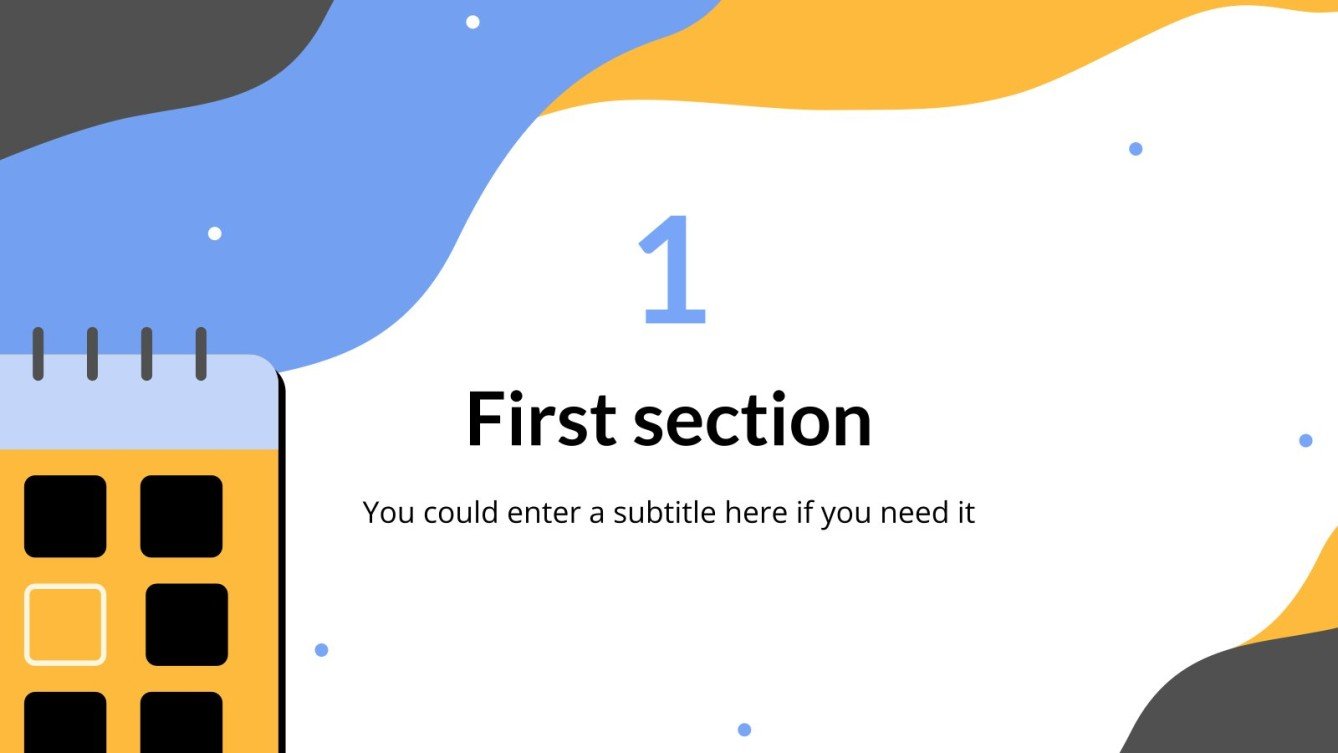 Calendario empresarial | Plantilla de Google Slides y PowerPoint