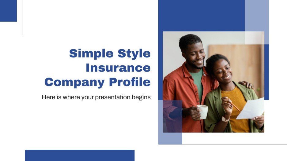 Simple Style Insurance Company Profile | Google Slides & PPT