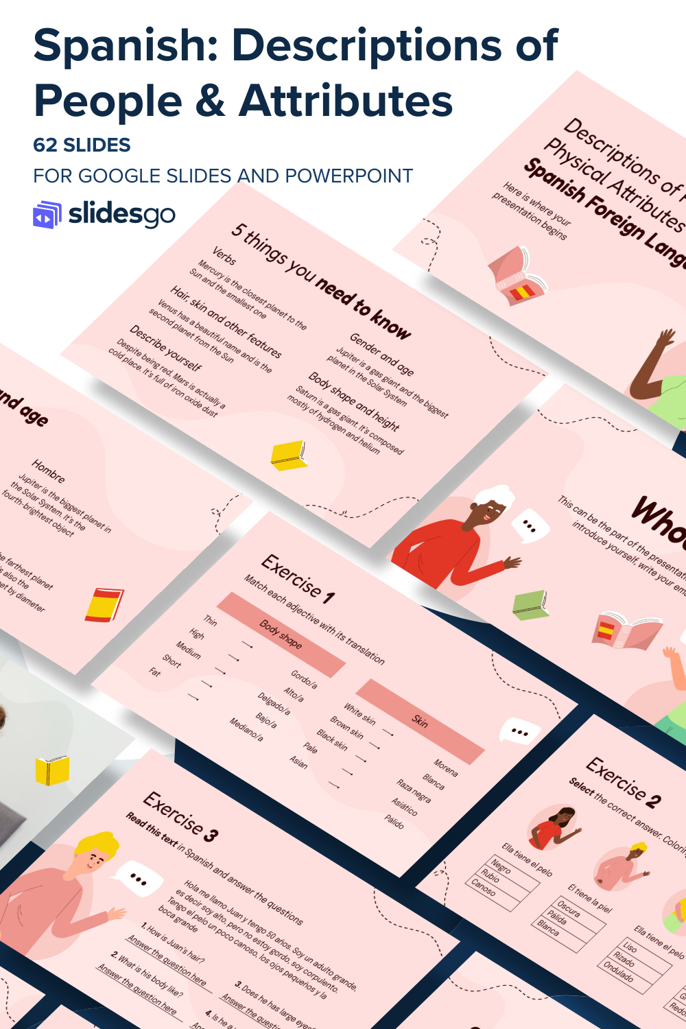 Descriptions of People and Physical Attributes - Spanish