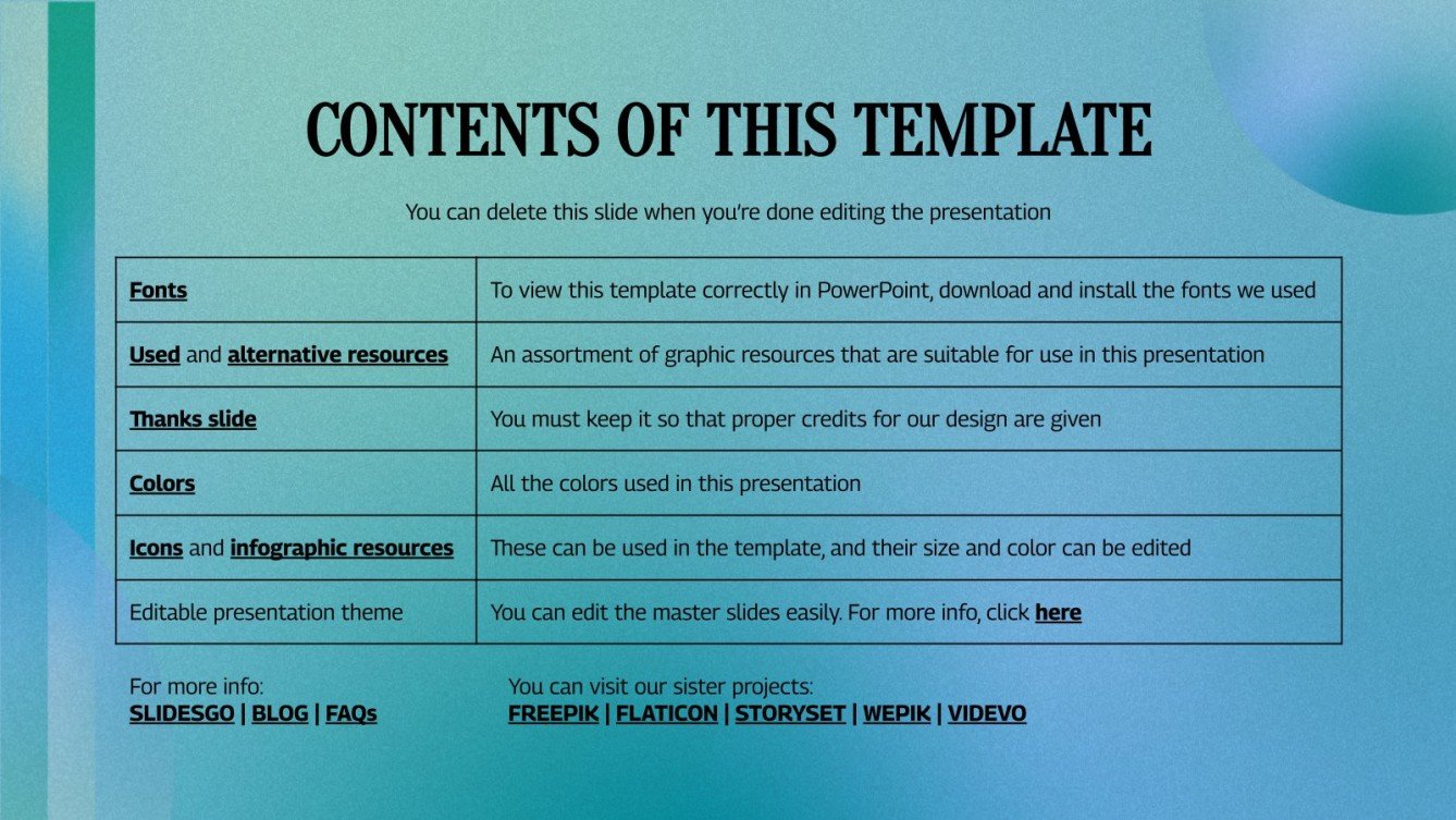 Turquoise Color Palette Portfolio | Google Slides & PPT