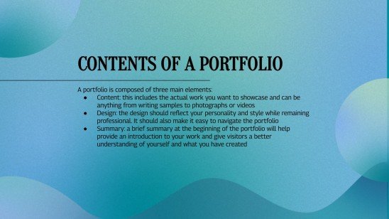 Turquoise Color Palette Portfolio | Google Slides & PPT