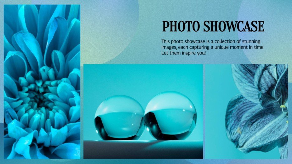 Turquoise Color Palette Portfolio | Google Slides & PPT