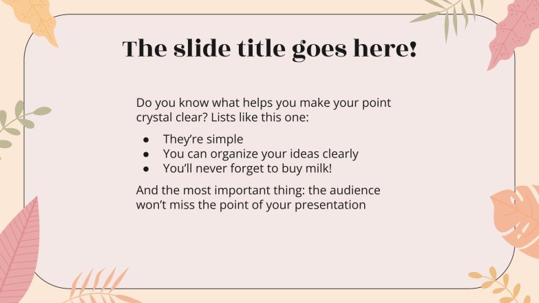 Pastel Tropical Floral Theme | Google Slides & PowerPoint