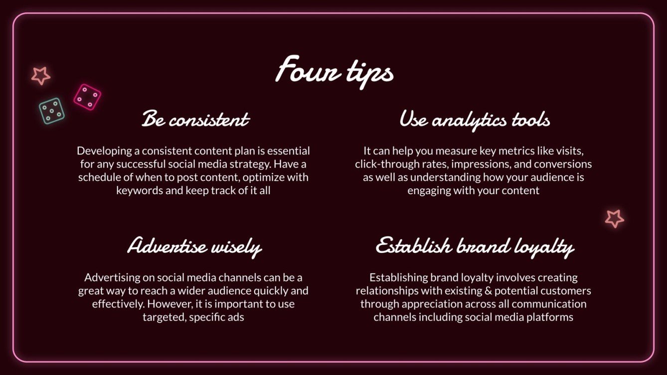 Las Vegas Aesthetic Social Media Strategy | Google Slides