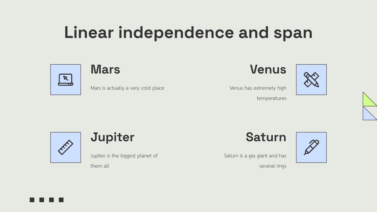 Linear Algebra | Google Slides & PowerPoint template