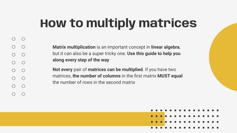 How to Multiply Matrices | Google Slides & PowerPoint