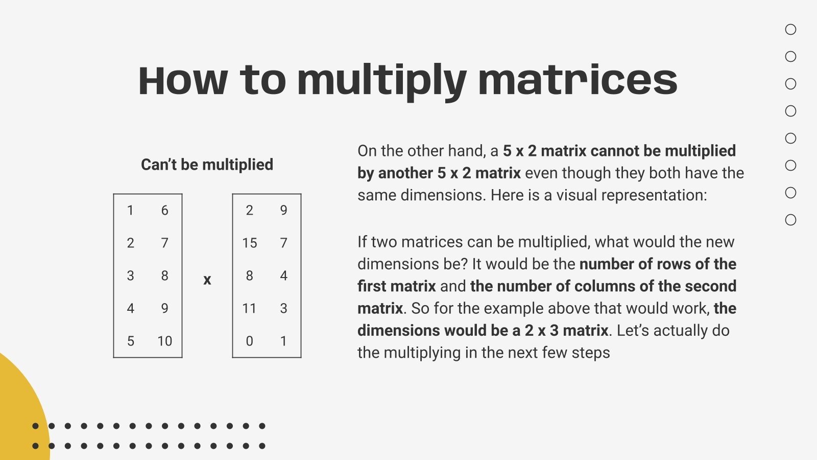 How to Multiply Matrices | Google Slides & PowerPoint