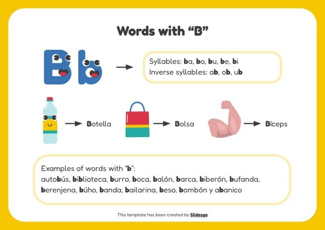 My First Letters - B, V - Spanish Class | Google Slides & PPT