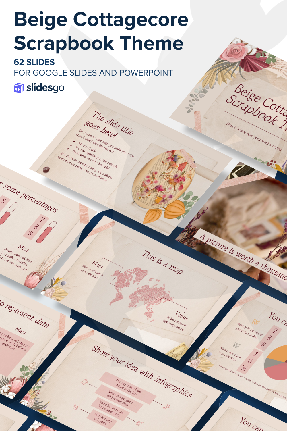 Beige Cottagecore Scrapbook Theme | Google Slides & PPT