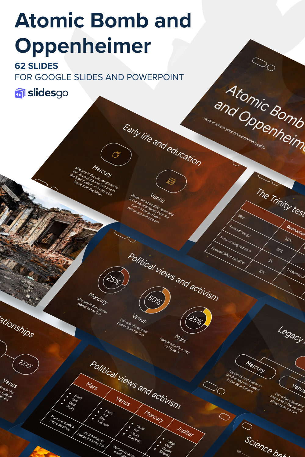 Atomic Bomb and Oppenheimer | Google Slides & PowerPoint