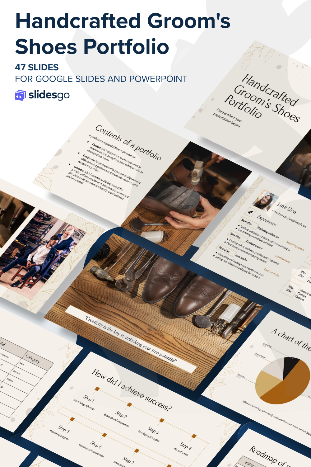 Handcrafted Groom's Shoes Portfolio | Google Slides & PPT