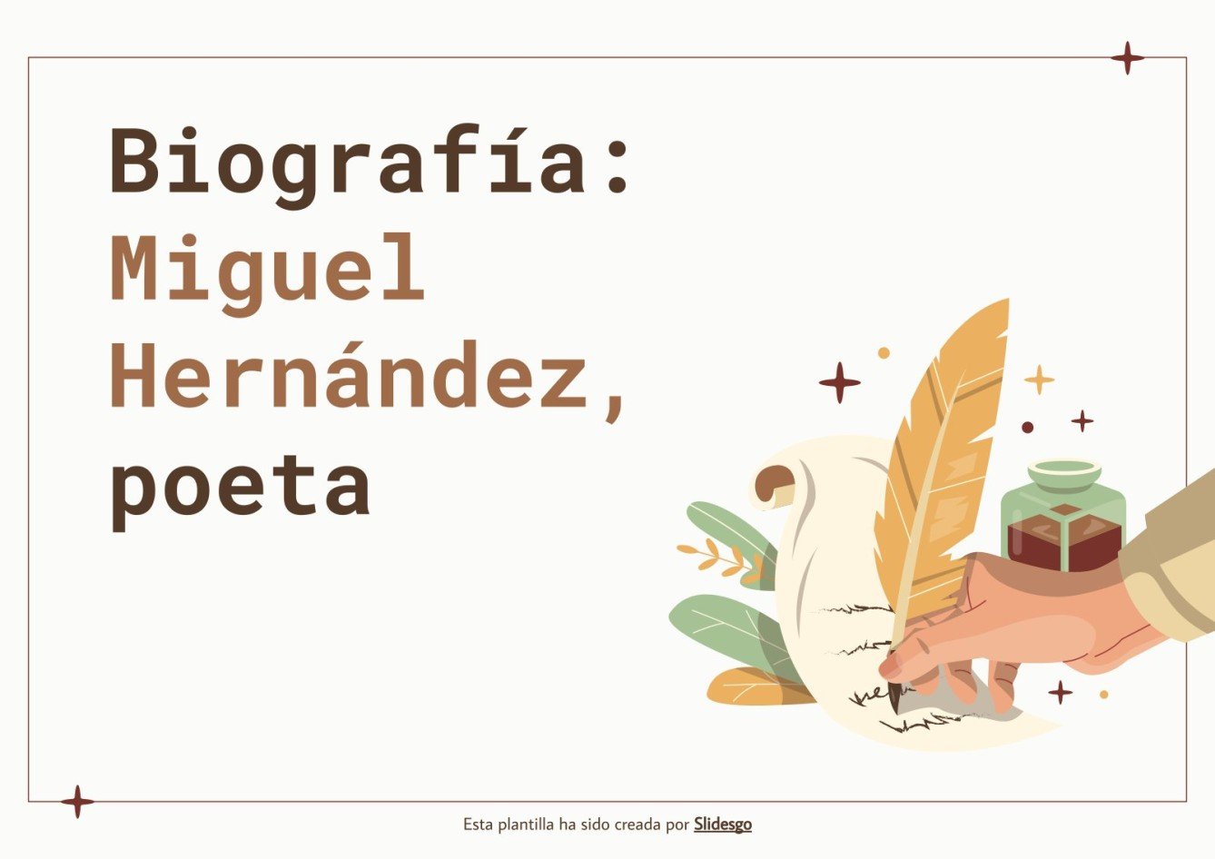 Plantillas de Google Slides y PPT para escribir tu biografía
