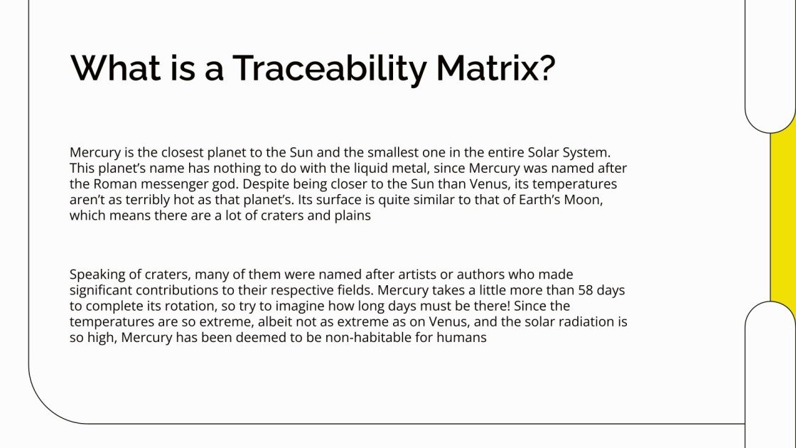 Traceability Matrix | Google Slides and PPT