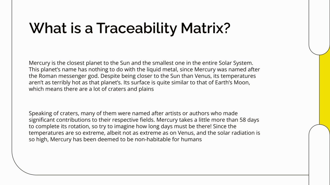 Traceability Matrix | Google Slides and PPT