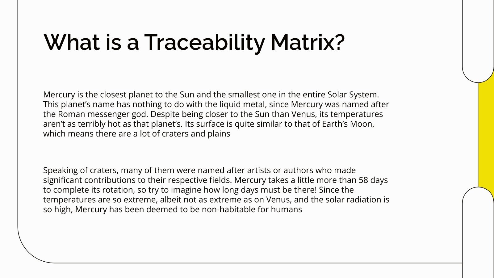 Traceability Matrix | Google Slides and PPT