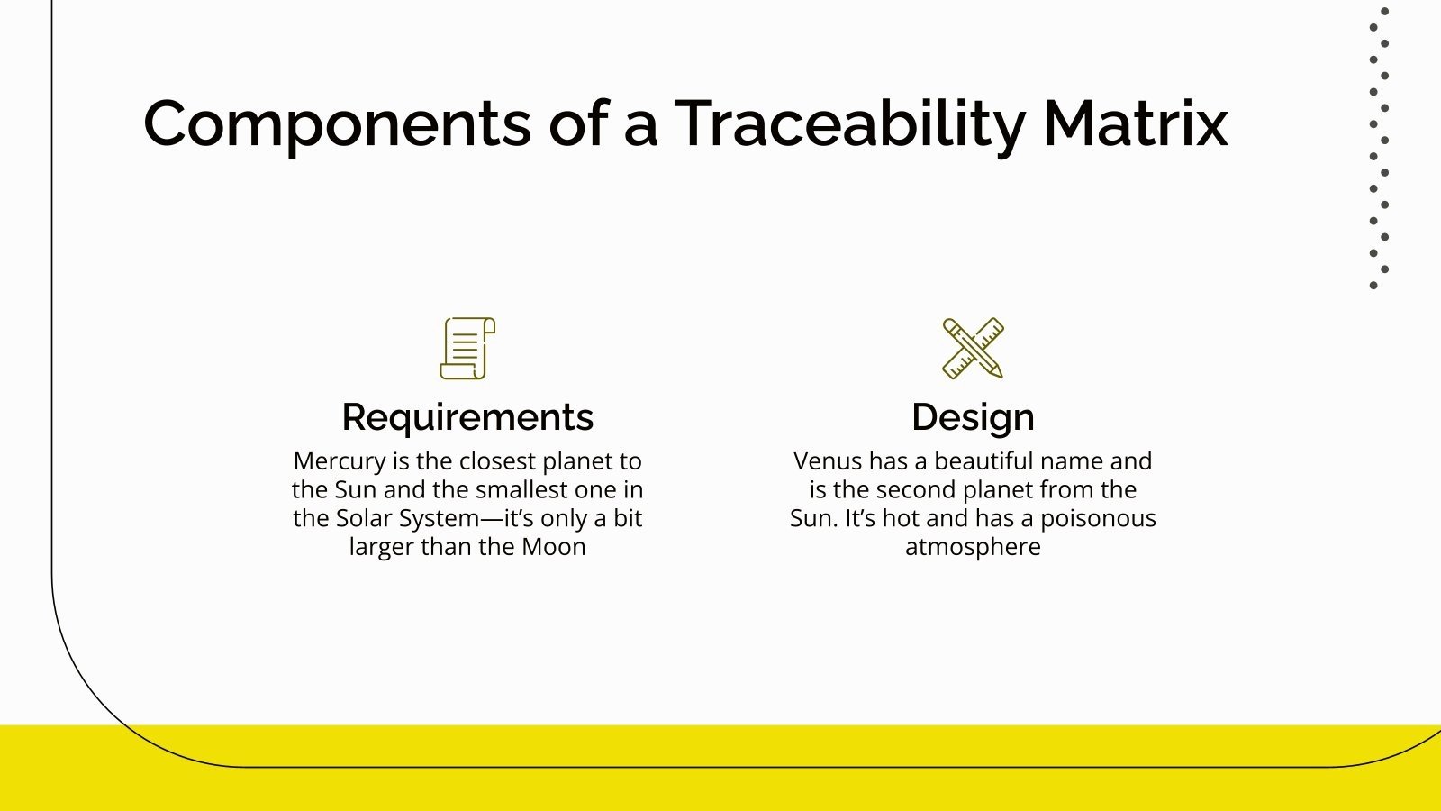 Traceability Matrix | Google Slides and PPT