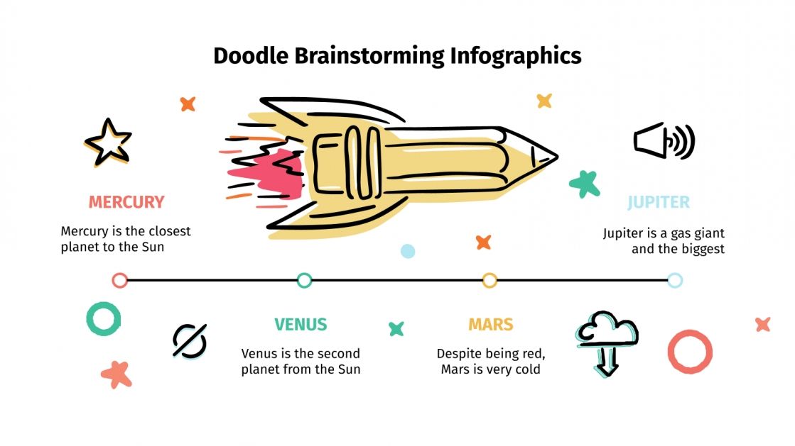 Doodle Brainstorming Infographics for Google Slides & PPT