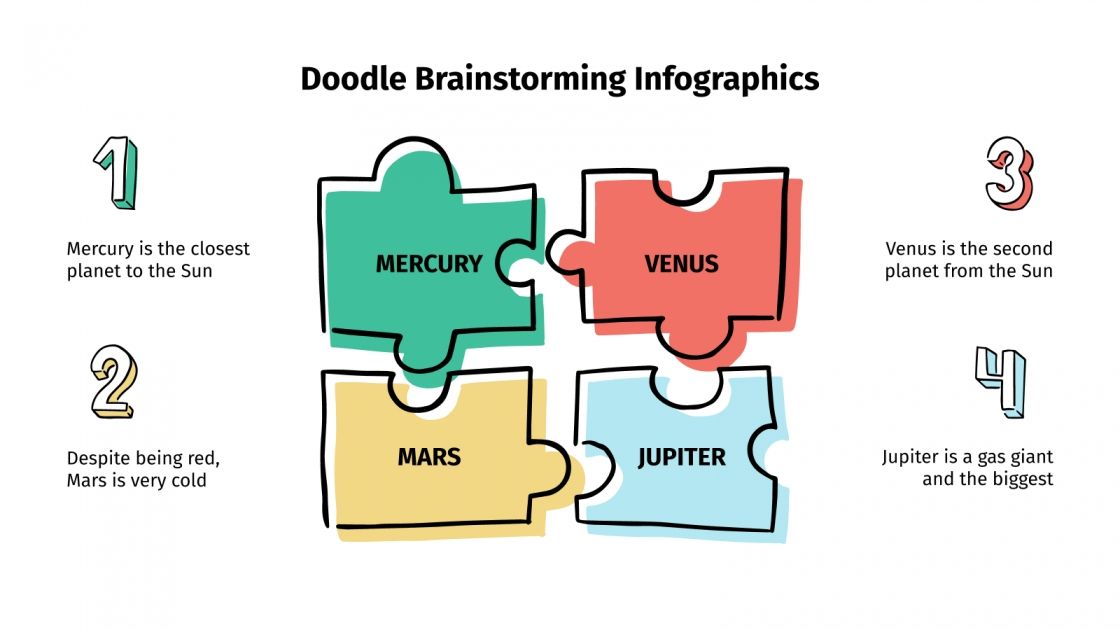 Doodle Brainstorming Infographics for Google Slides & PPT