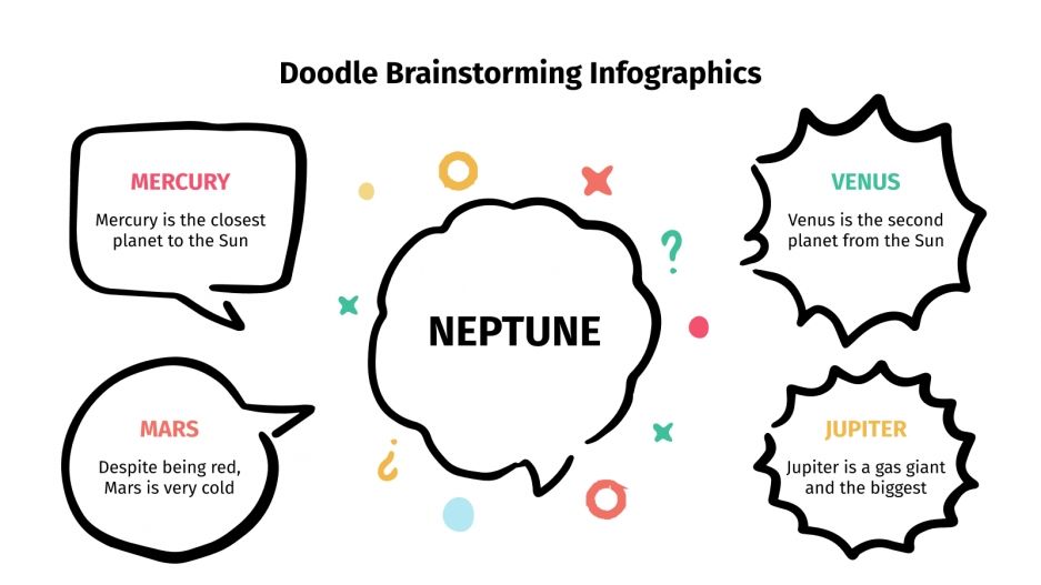 Doodle Brainstorming Infographics for Google Slides & PPT