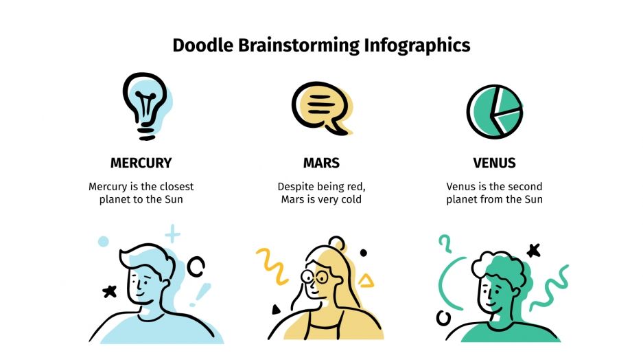 Doodle Brainstorming Infographics for Google Slides & PPT