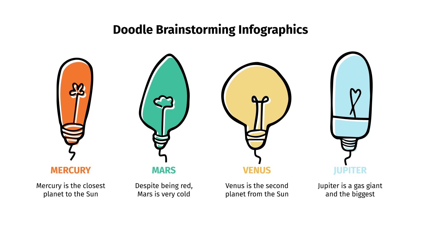 Doodle Brainstorming Infographics for Google Slides & PPT