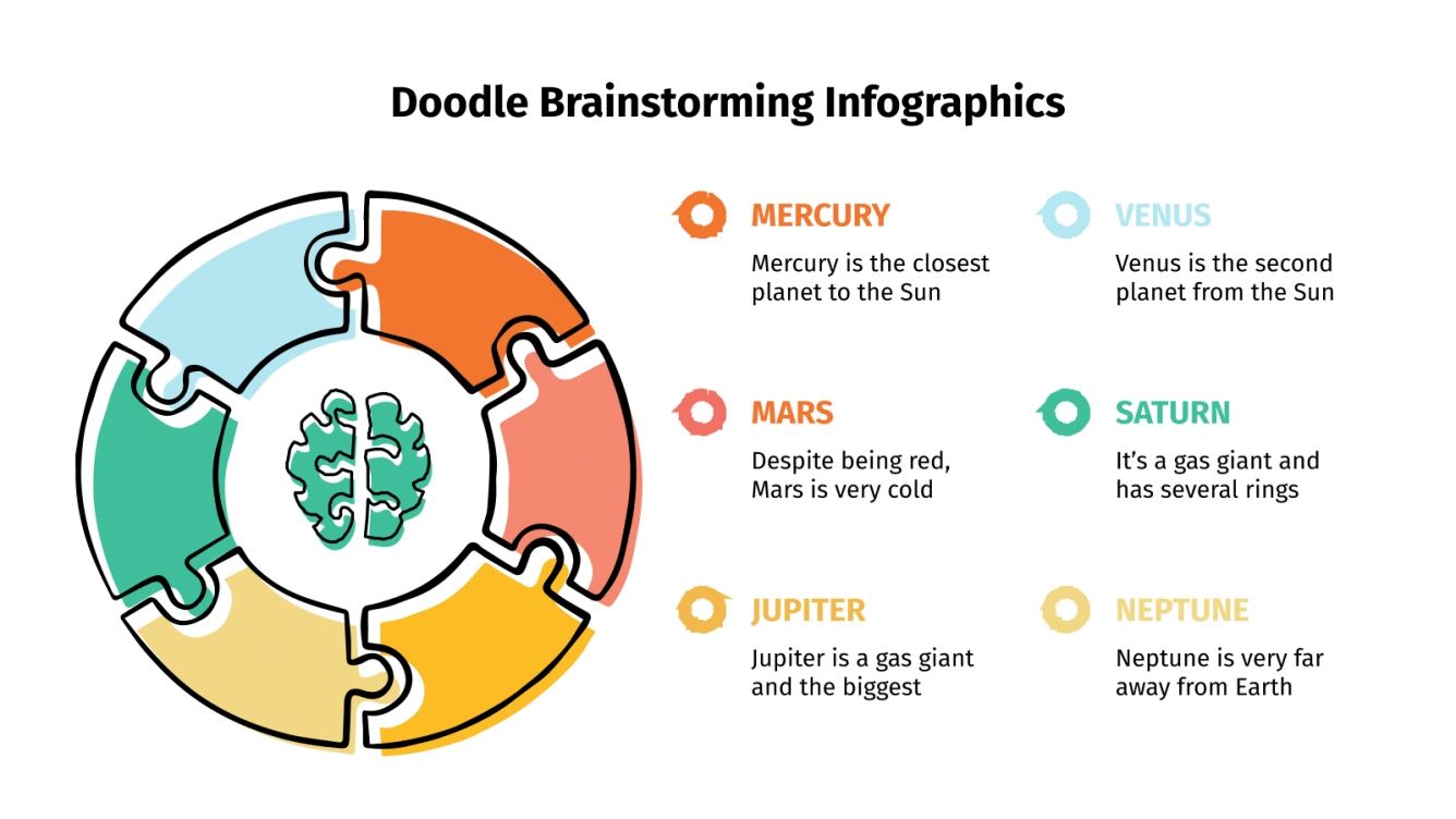 Doodle Brainstorming Infographics for Google Slides & PPT