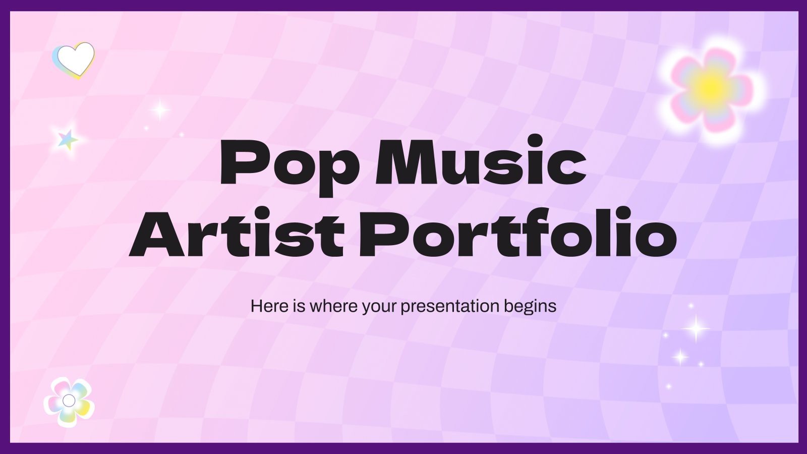 Pop Music Artist Portfolio | Google Slides & PPT