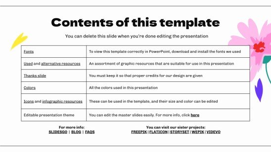 Abstract Botanical Pattern Portfolio | Google Slides & PPT