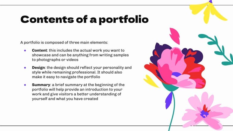 Abstract Botanical Pattern Portfolio | Google Slides & PPT