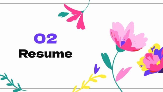 Abstract Botanical Pattern Portfolio | Google Slides & PPT