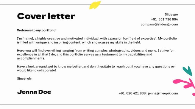 Abstract Botanical Pattern Portfolio | Google Slides & PPT