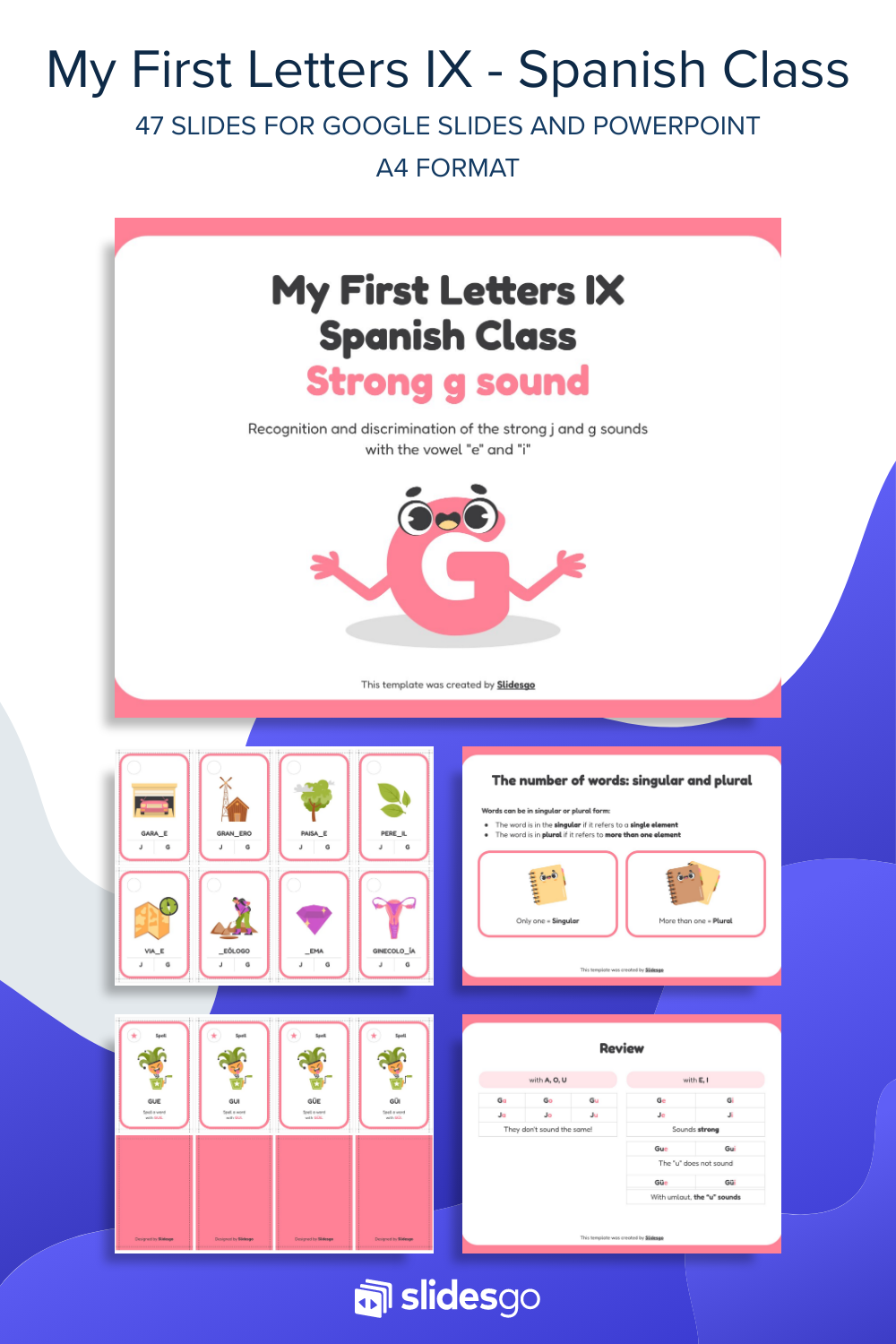 My First Letters - Hard G - Spanish Class