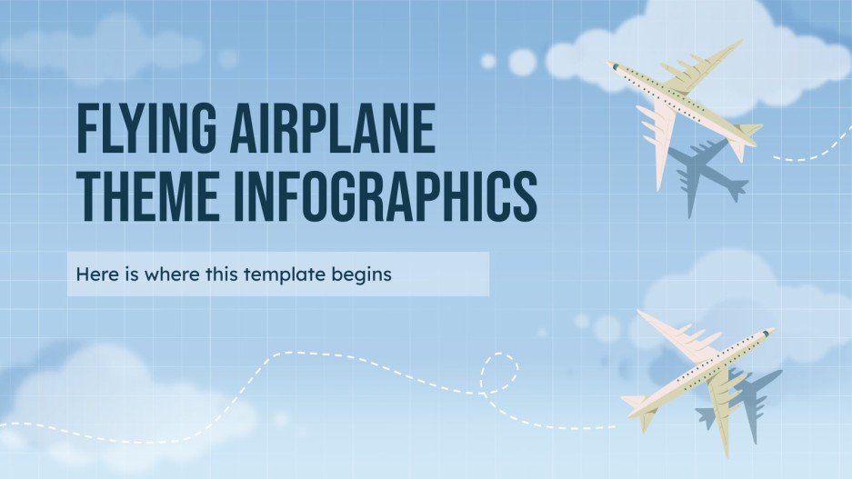 Free templates about airplanes for Google Slides and PowerPoint