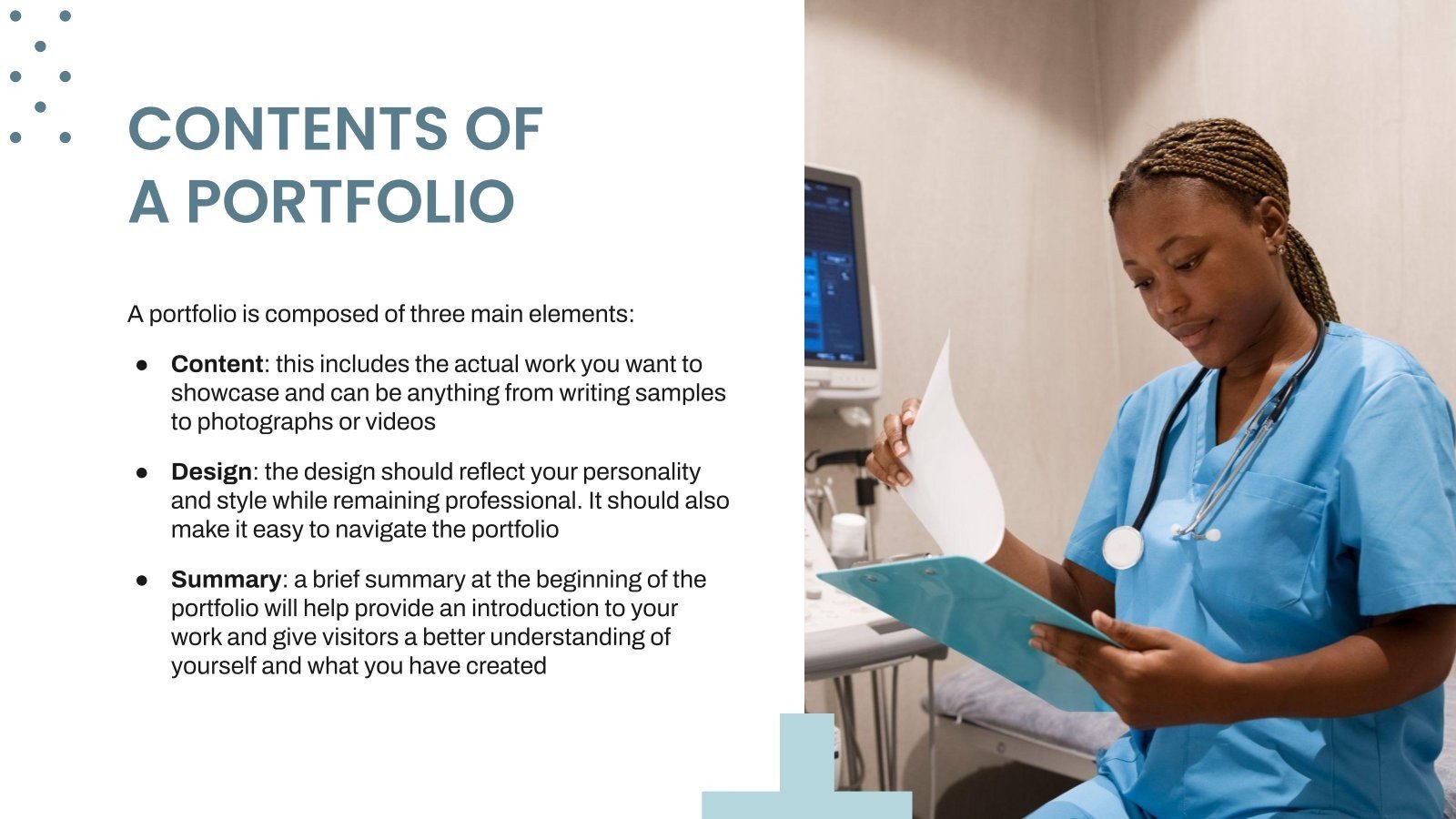 Nursing Portfolio | Google Slides & PowerPoint template