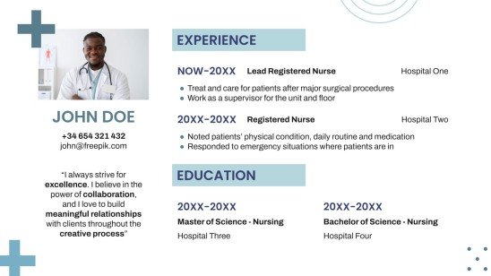 Nursing Portfolio | Google Slides & PowerPoint template