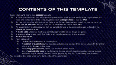 Spider Background Minitheme | Google Slides & PowerPoint template