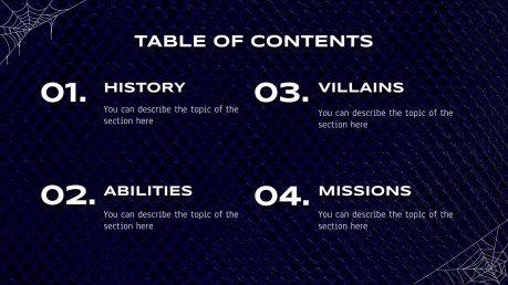 Spider Background Minitheme | Google Slides & PowerPoint template