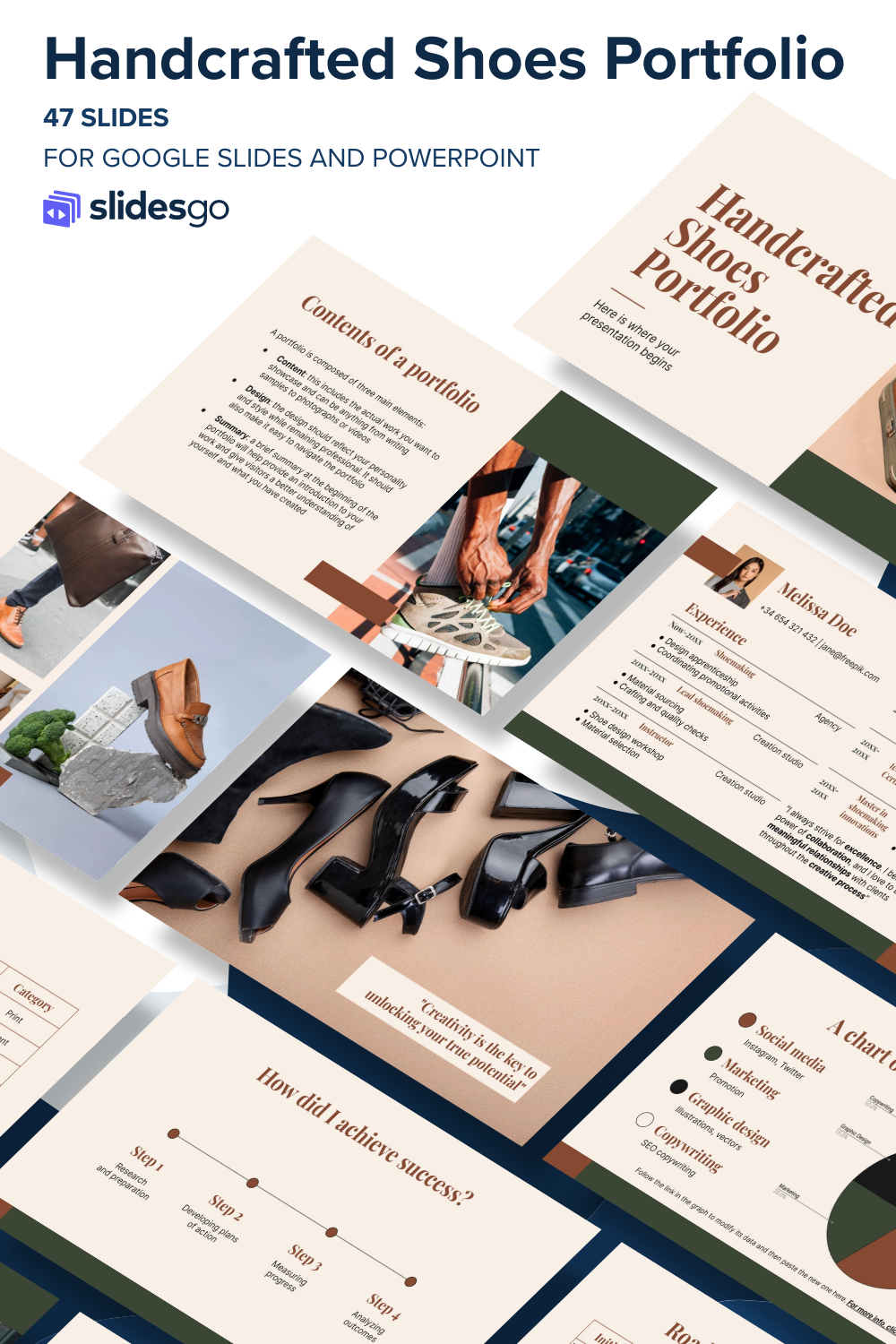 Handcrafted Shoes Portfolio | Google Slides & PowerPoint