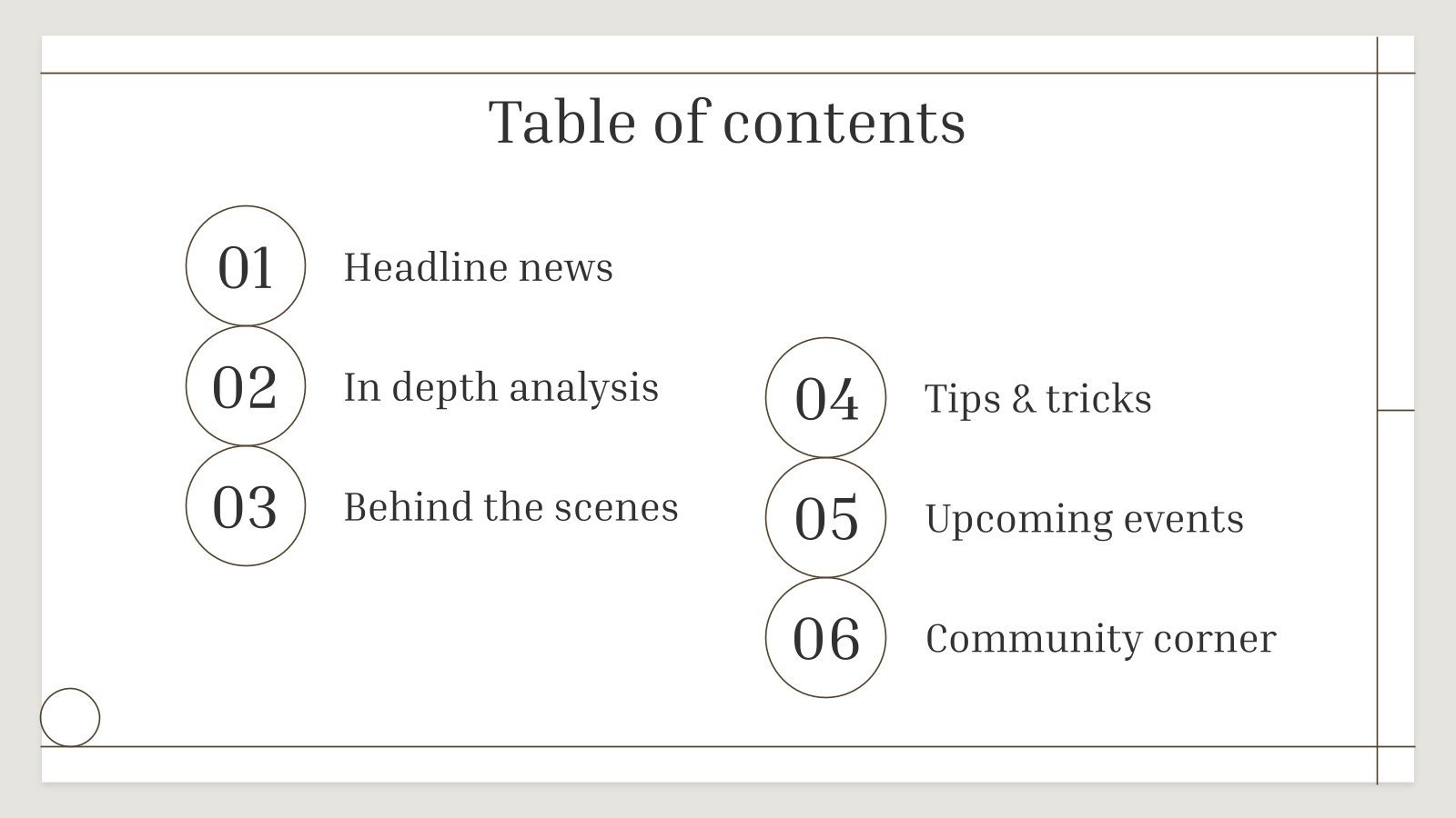 Seminar Newsletter | Google Slides & PPT