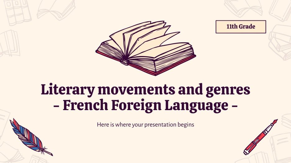 Literary Movements and Genres - French - 11th Grade