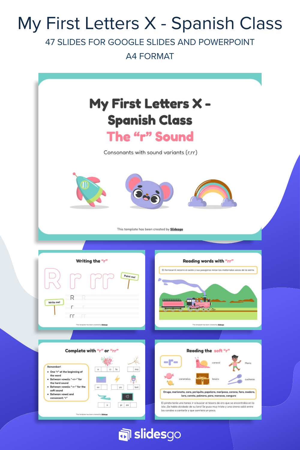 My First Letters - R, RR - Spanish Class | Google Slides