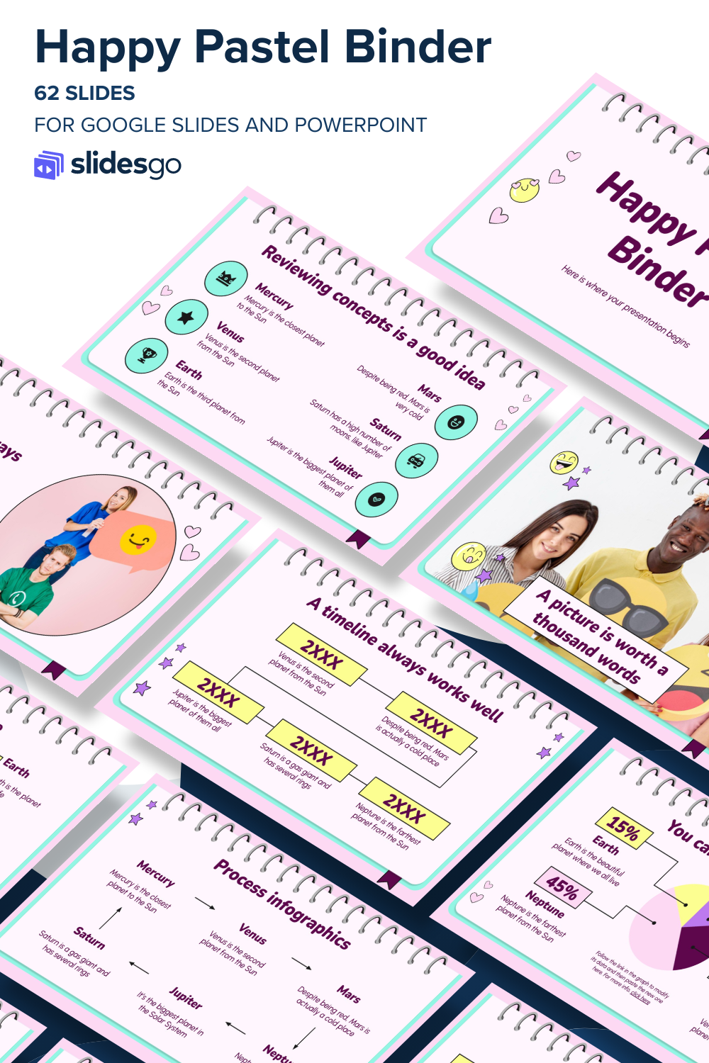 Happy Pastel Binder | Google Slides and PowerPoint