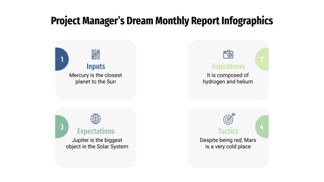 Project Manager's Monthly Report for Google Slides & PowerPoint