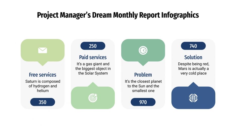 Project Manager's Monthly Report for Google Slides & PowerPoint