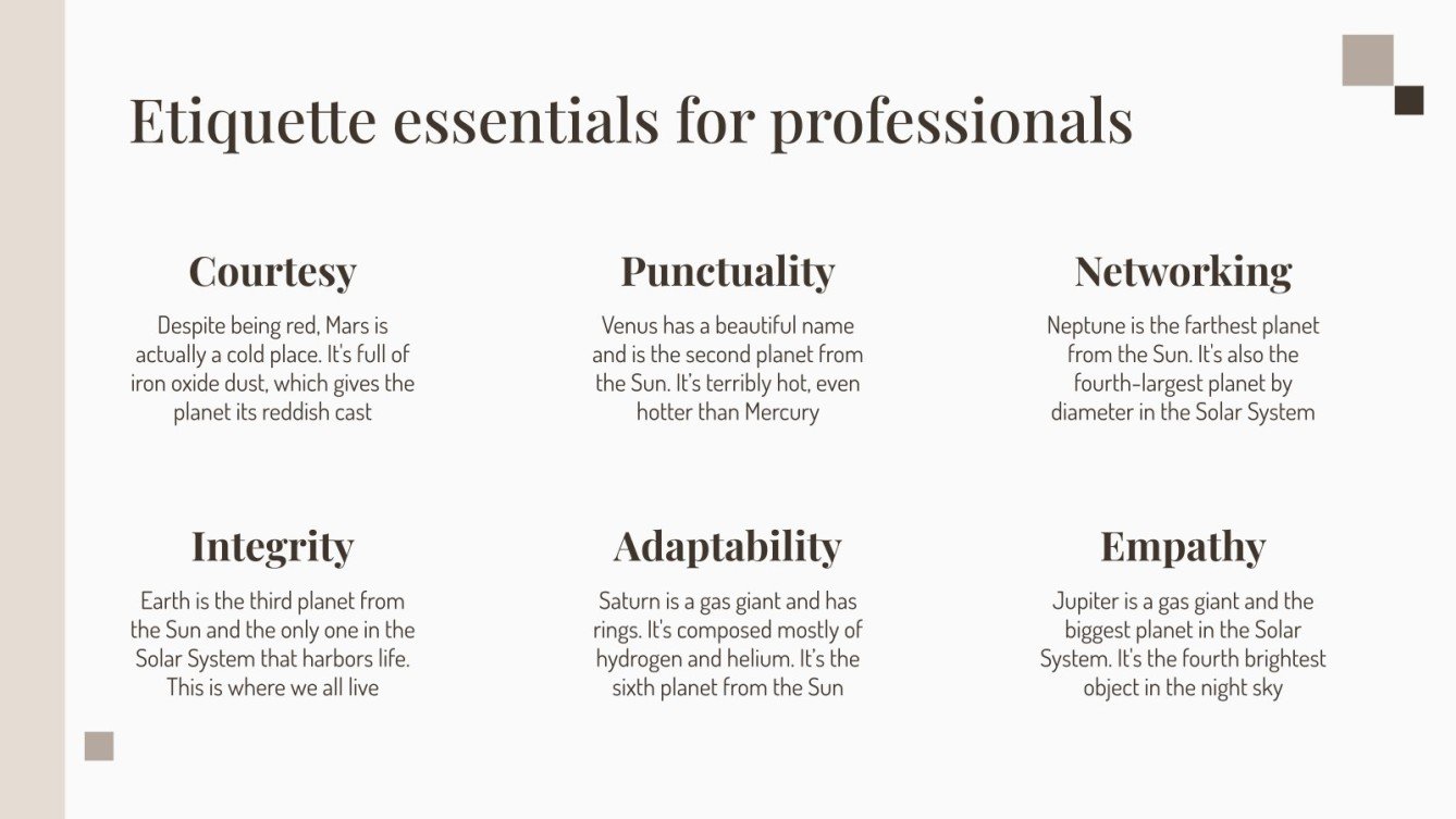 Office Etiquette and Protocol | Google Slides & PowerPoint